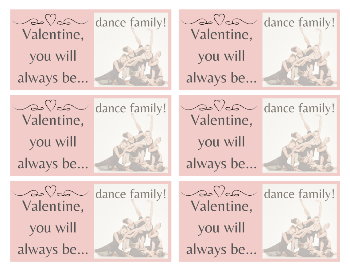 Valentines for Dancers | The Dancing Dance Mom