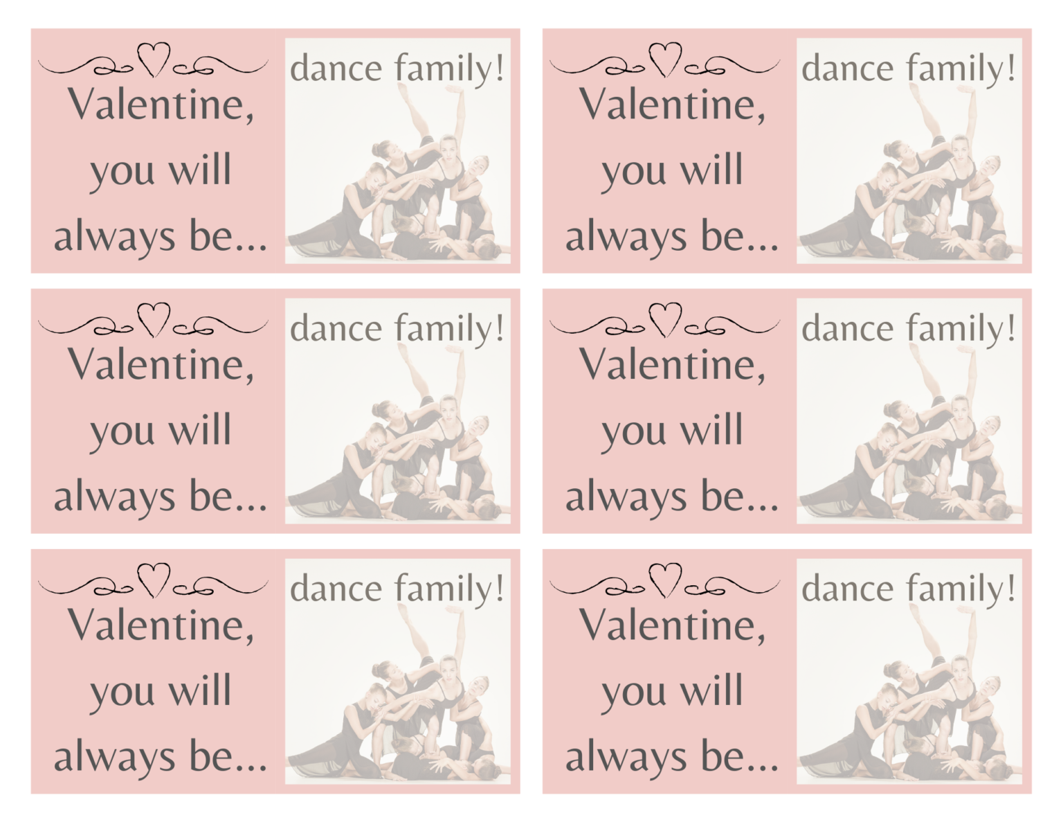 Valentines for Dancers | The Dancing Dance Mom