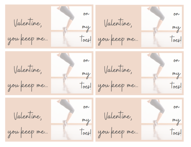 Valentines for Dancers | The Dancing Dance Mom