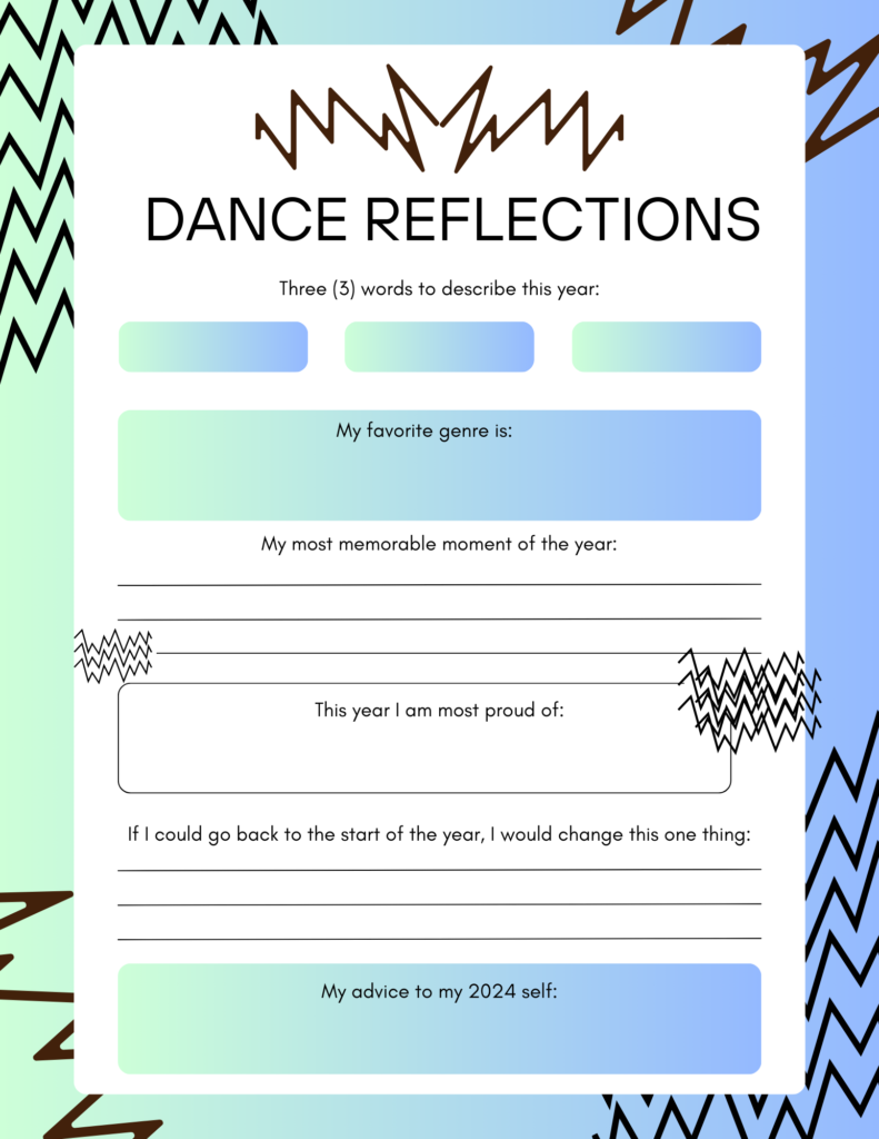 My Year in Review – Notebook Page Printables | The Dancing Dance Mom