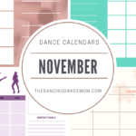 Optimal October Dance Calendars | The Dancing Dance Mom